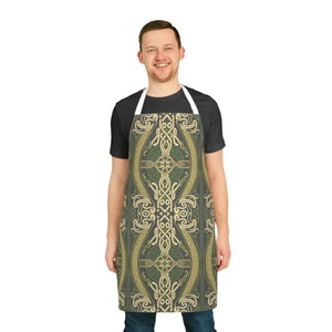 Irish Apron, Celtic Apron, All Over Print Kitchen Apron, AOP Irish ...