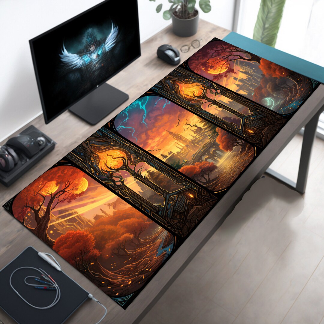 Magical City Entrance Desk Mat, Mystic City Mousepad, MTG Playmat ...