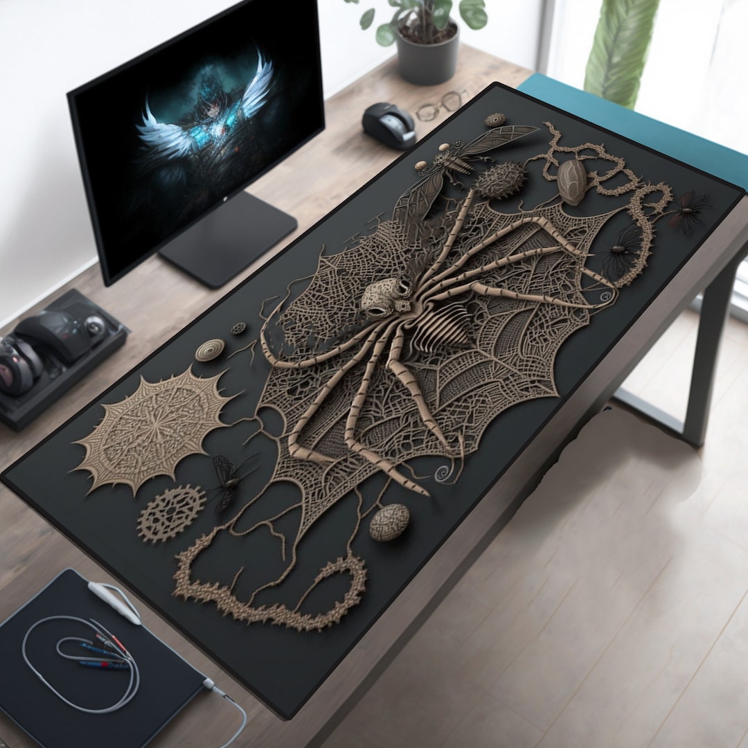 Goth Spider Desk Mat Goth Desk Pad Spooky Mousepad Scary Mouse Pad ...