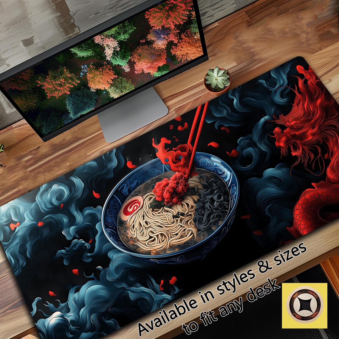 Japanese Food Desk Mat - Ramen Desk Pad - Artisan Food Playmat TCG - Etsy