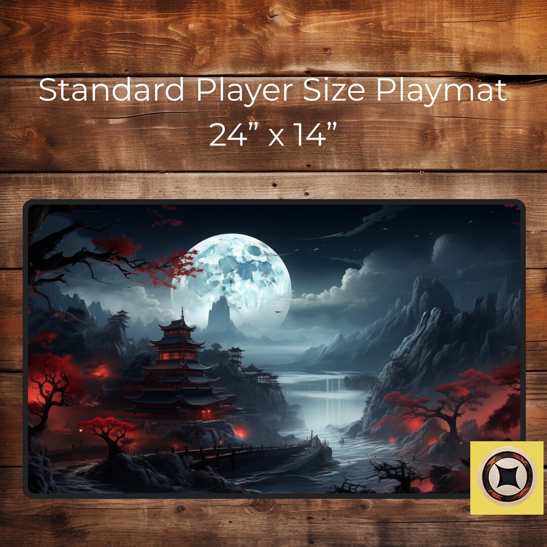 Japanese Playmat TCG - Nocturnal Kyoto Veil - Custom Play Mat for DND ...