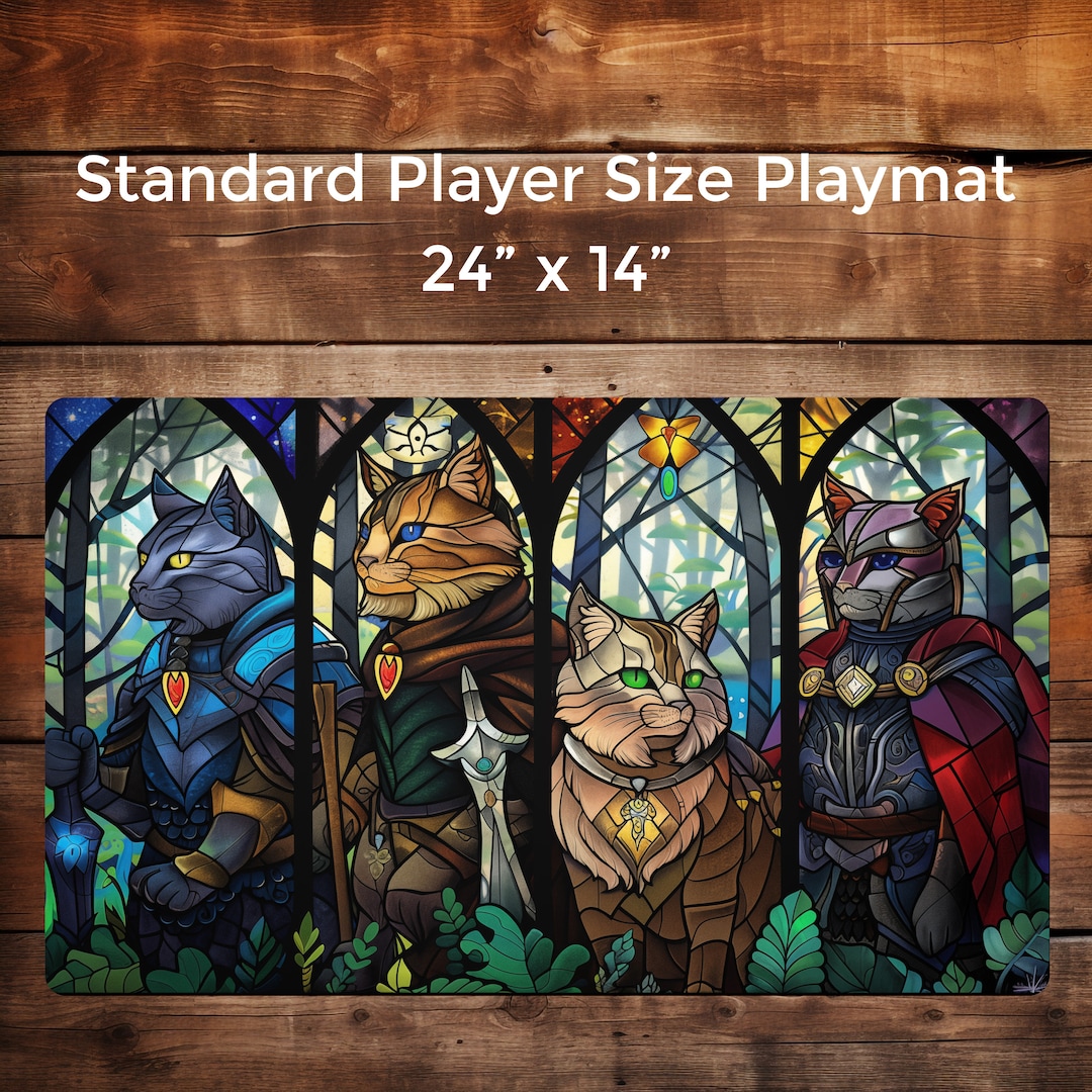 Feline Knights - 24x14" Custom Playmat for TCG Including DND - Etsy