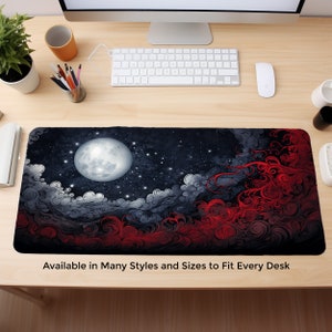 Moon Desk Decor, Lunar Mouse Pad XL, Extra Large Mousepad, Oversized ...