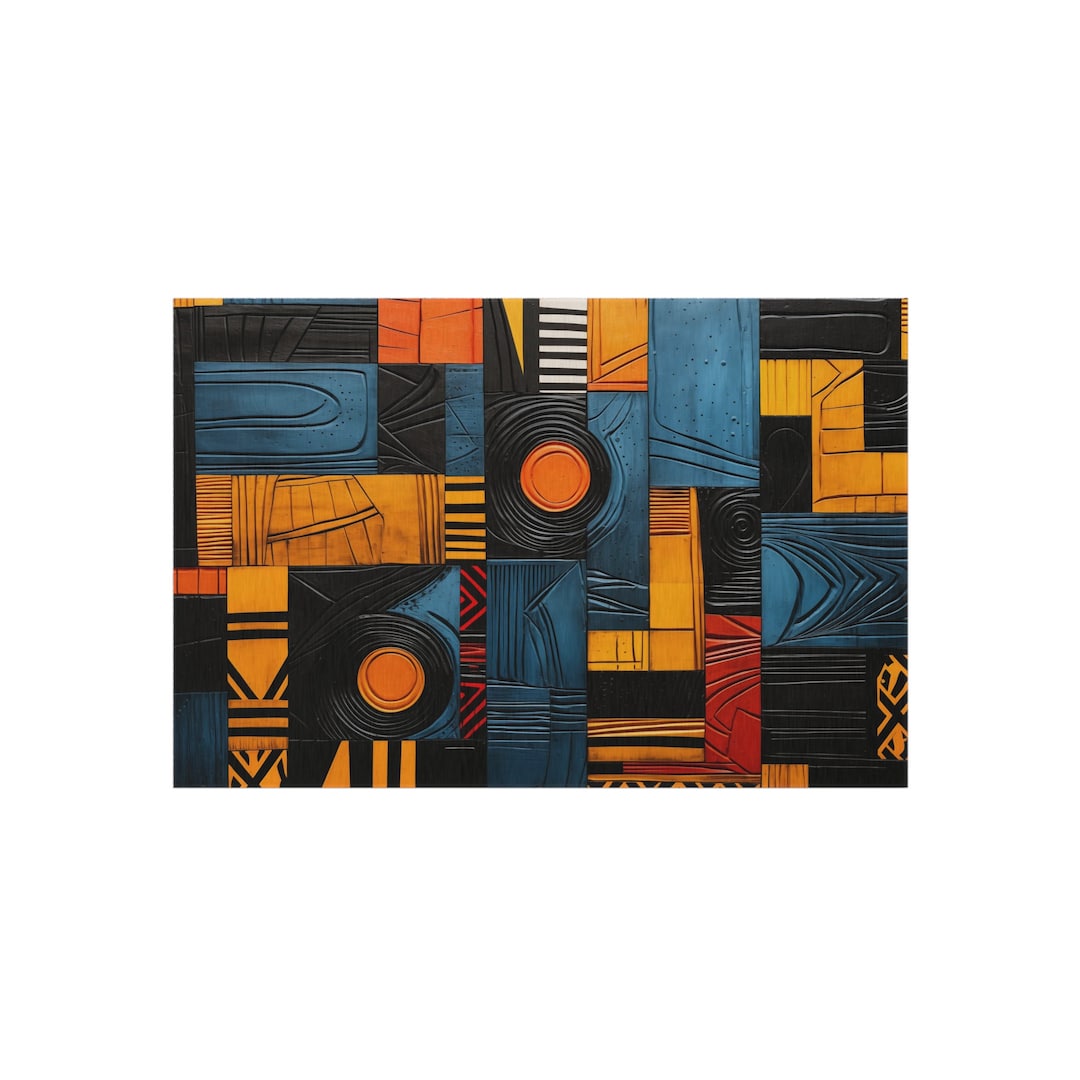 Indoor/outdoor Rug, African Abstract Art, Entryway Rug, African Rug ...