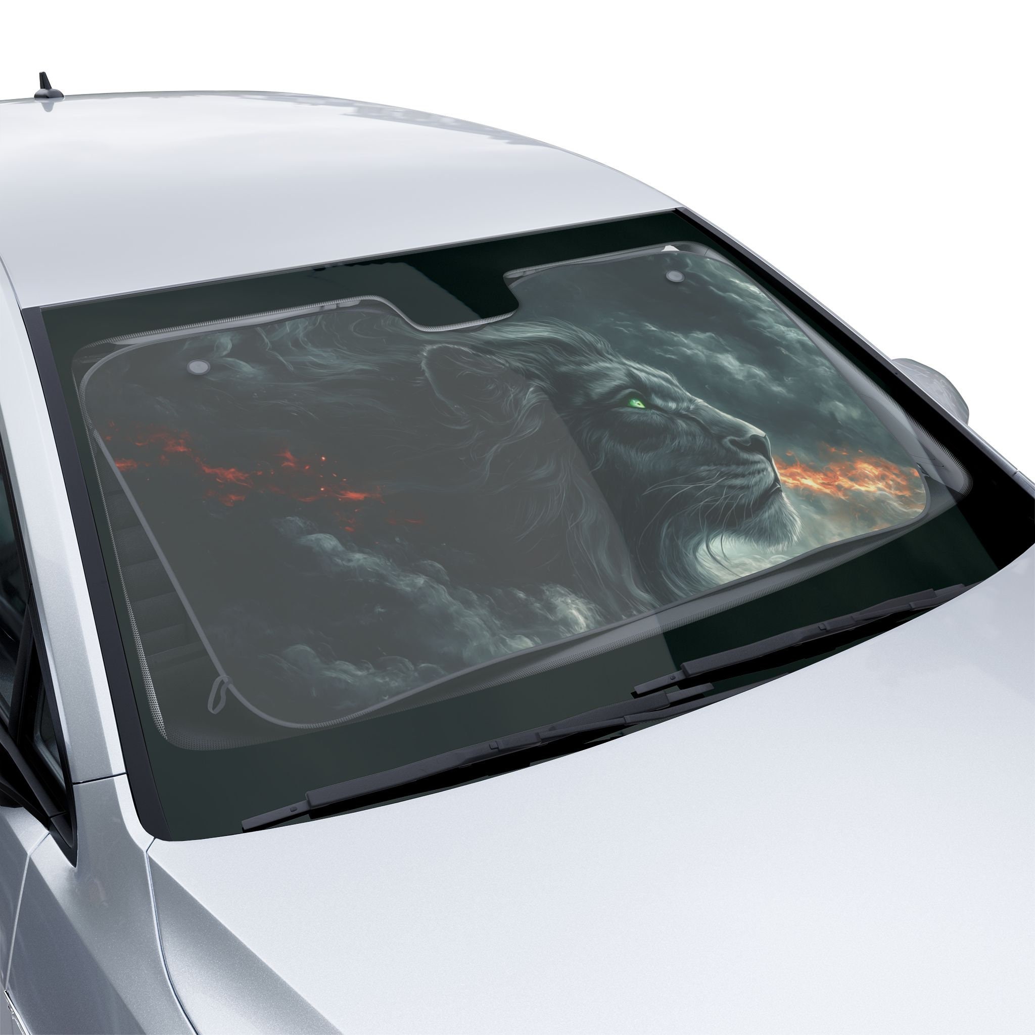 Infernal Majesty - Fantasy Gamer Car Decor - Lion Windshield Shade ...