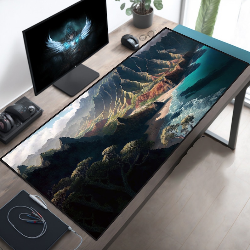 Hawaiian Beauty Desk Mat Cute Hawaii XL Mouse Pad Large Desk - Etsy