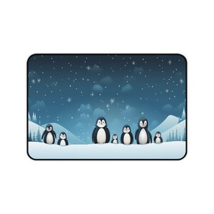 Penguins Desk Pad, Cute Desk Mat, Penguin Mousepad, Winter Mouse Pad ...