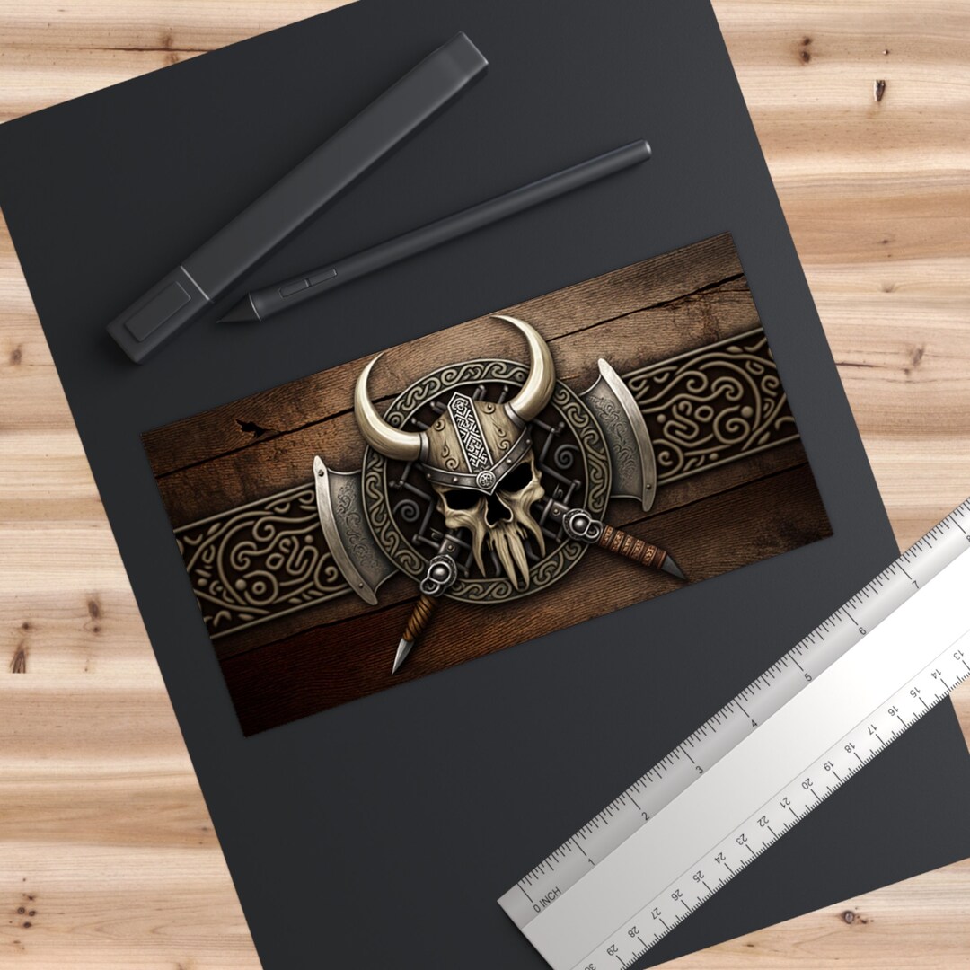 Viking Skull Bumper Sticker, Viking Skull Sticker, Viking Bumper ...