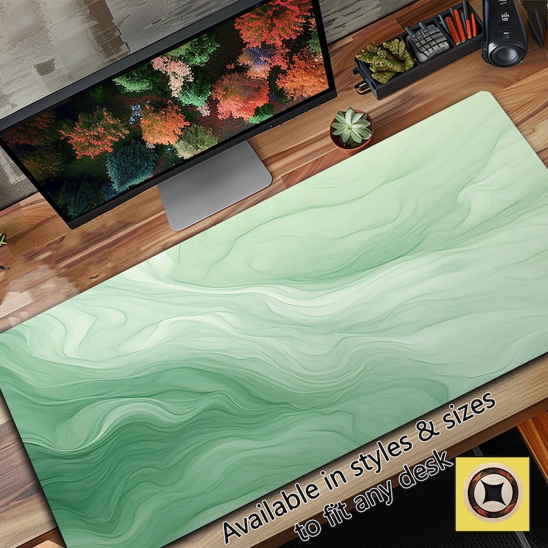 Green Desk Mat - Etsy