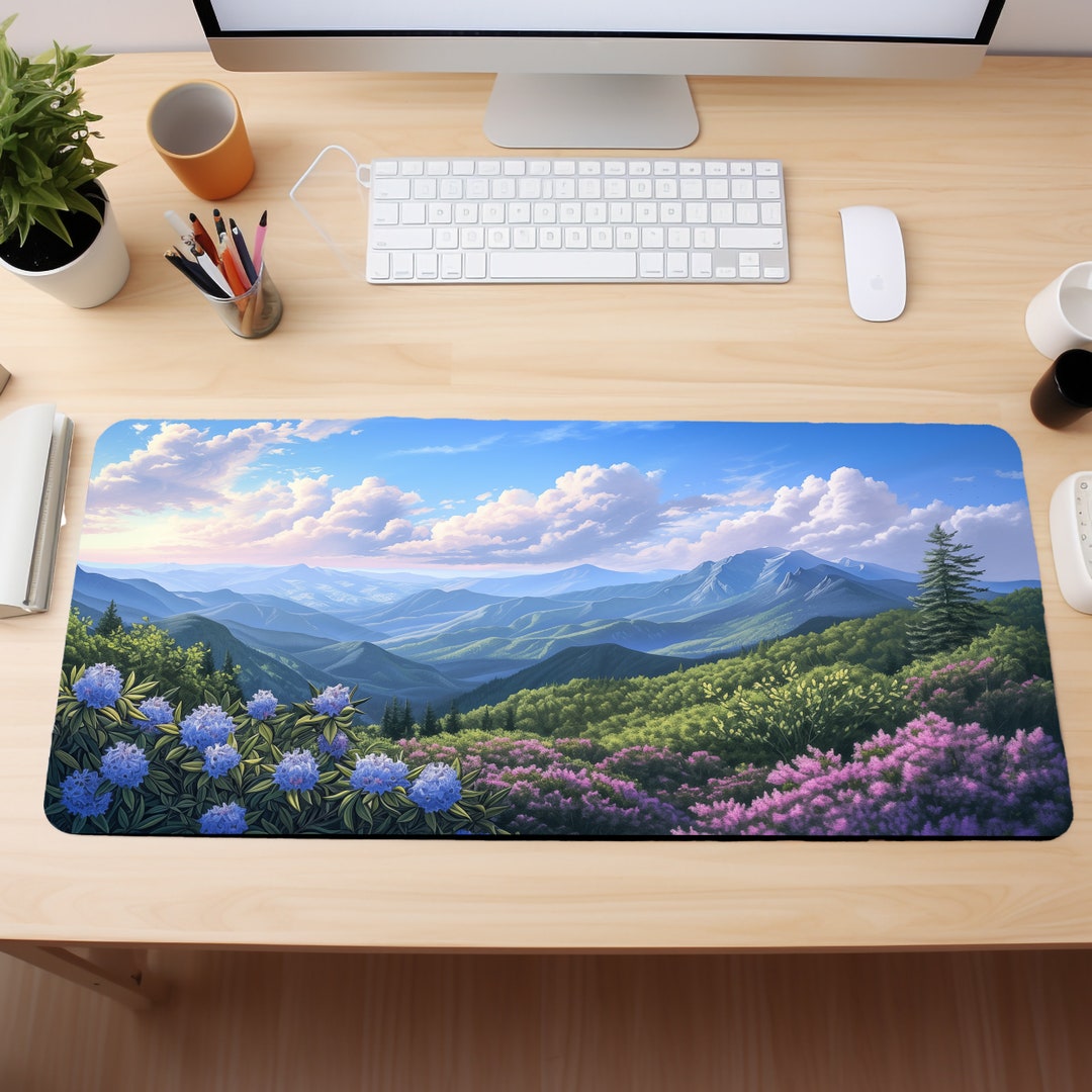 Mountain Laurel Desk Mat, Mountain Mousepad, Landscape Mousemat, Nature Desk Pad, Gaming Desk ...