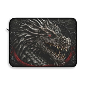 Gothic Dragon Laptop Sleeve, Dragon Tablet Case, Gothic Notebook Bag ...