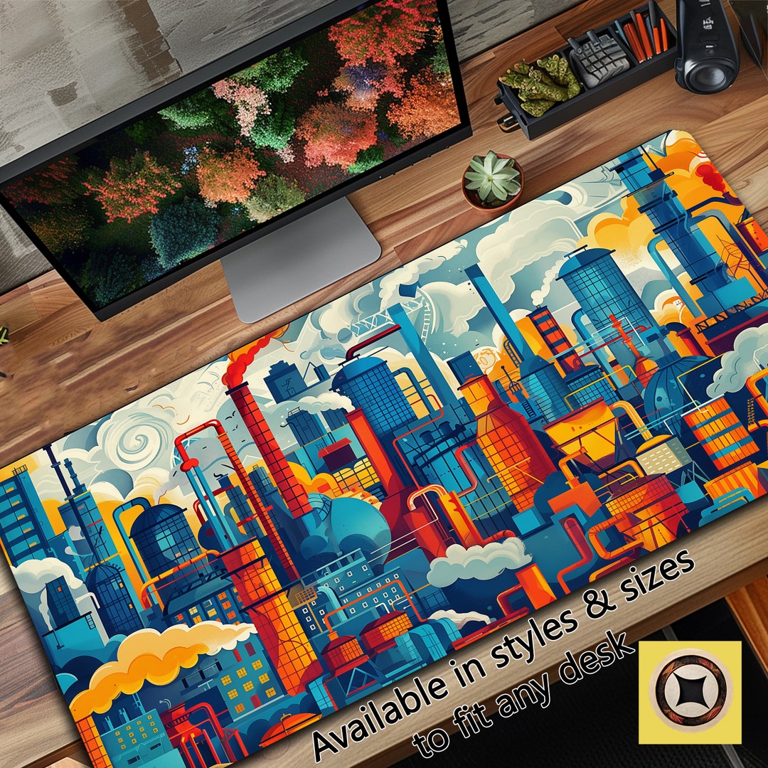 Colorful Fantasy Factory Gaming Desk Pad - PC Gamer Mouse Mat ...