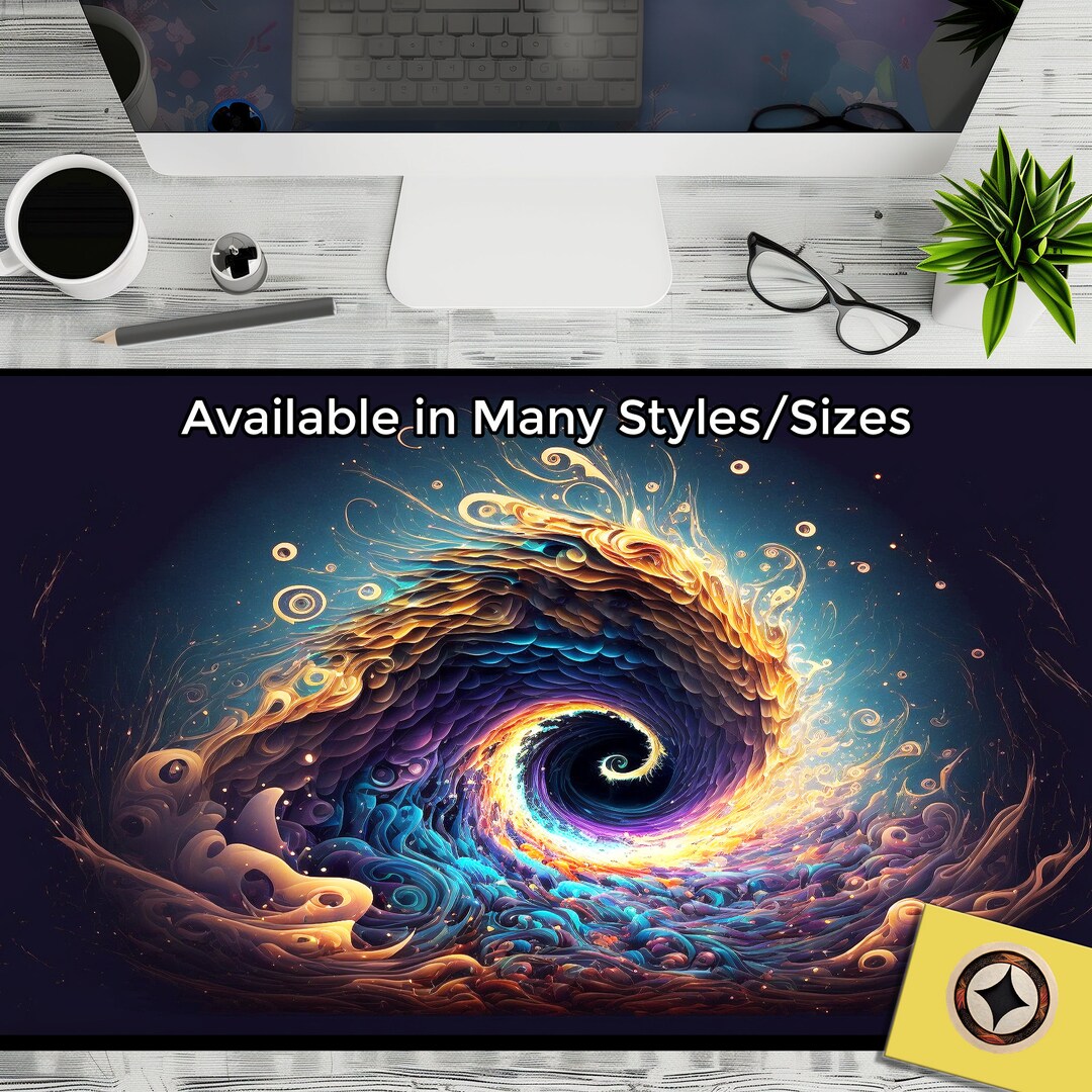 Tidal Wave Art Desk Mat Gaming Desk Pad Ocean Mousepad Beach Mouse Pad ...