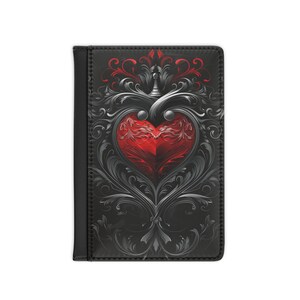 Goth Passport Cover, Gothic Heart Passport Wallet, Passport Holder ...