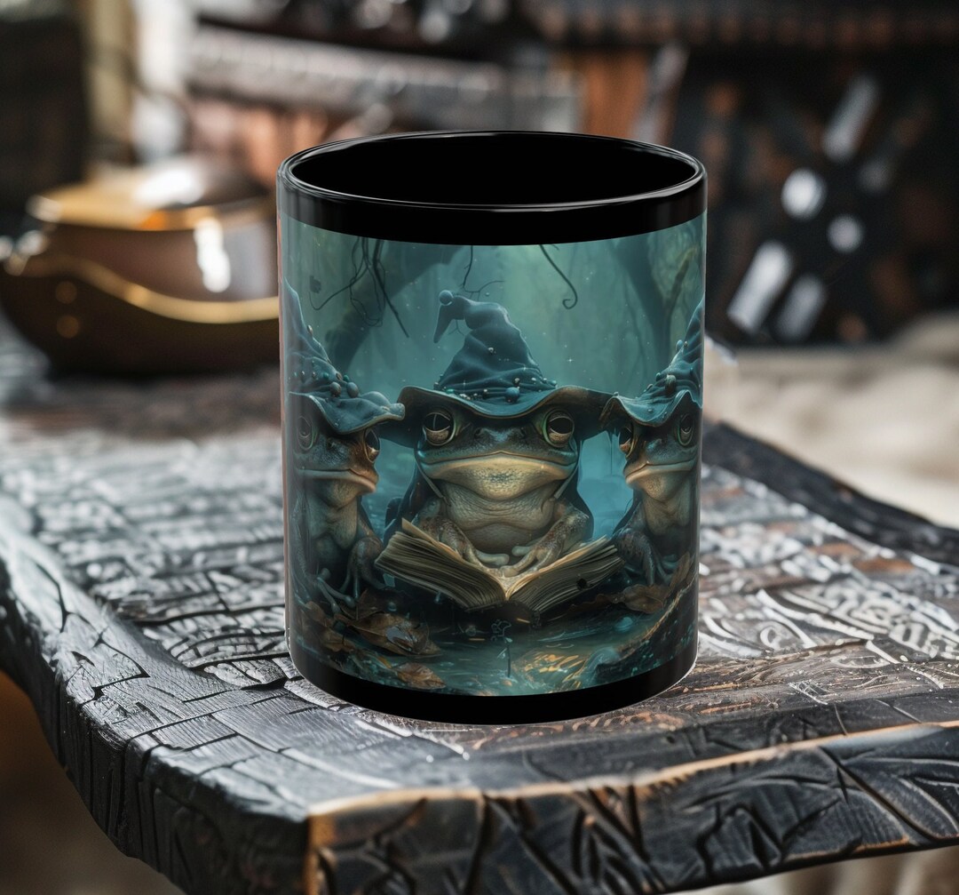 Council of Frog Wizards Cute Fantasy Coffee Mug, 11oz or 15oz Black ...