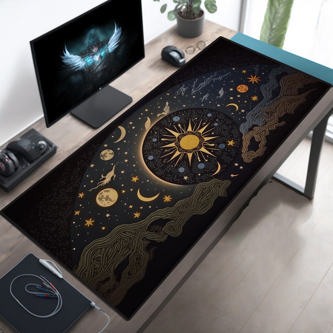 Gothic Mousepad, Gothic Starburst Gaming Mousepad XL Goth Desk Mat XXL ...