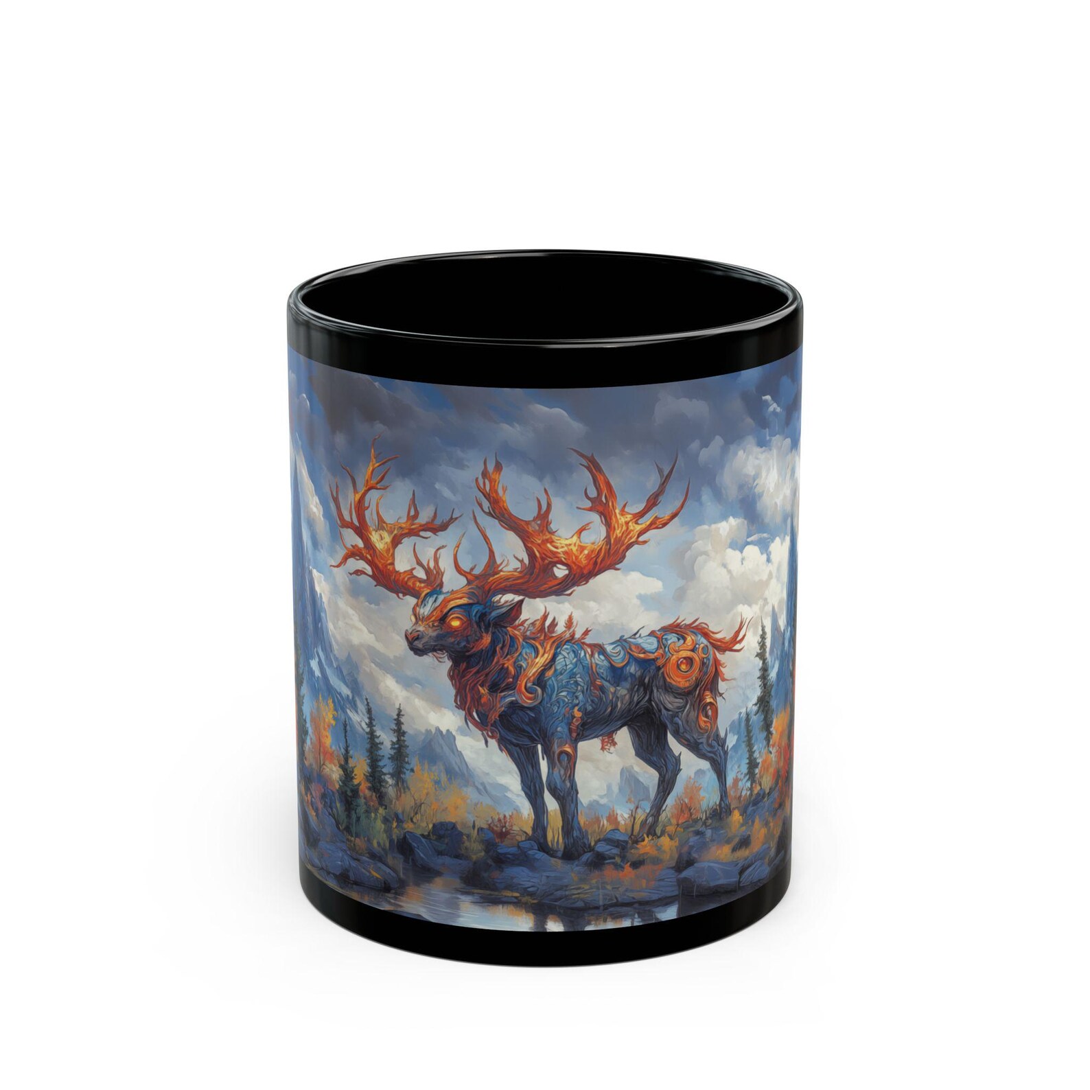 Inferno Antlered Guardian - Gamer Mug - Fantasy Stag Mug - Fantasy Deer ...