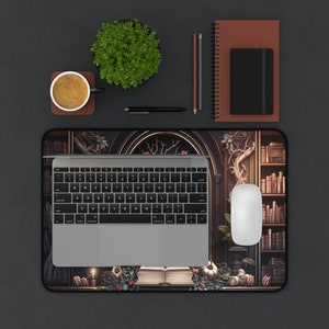 Extra Large Mousepad, Dark Academia Library Writing Desk, Gothic Mouse Pad, Goth Mousepad Xl ...