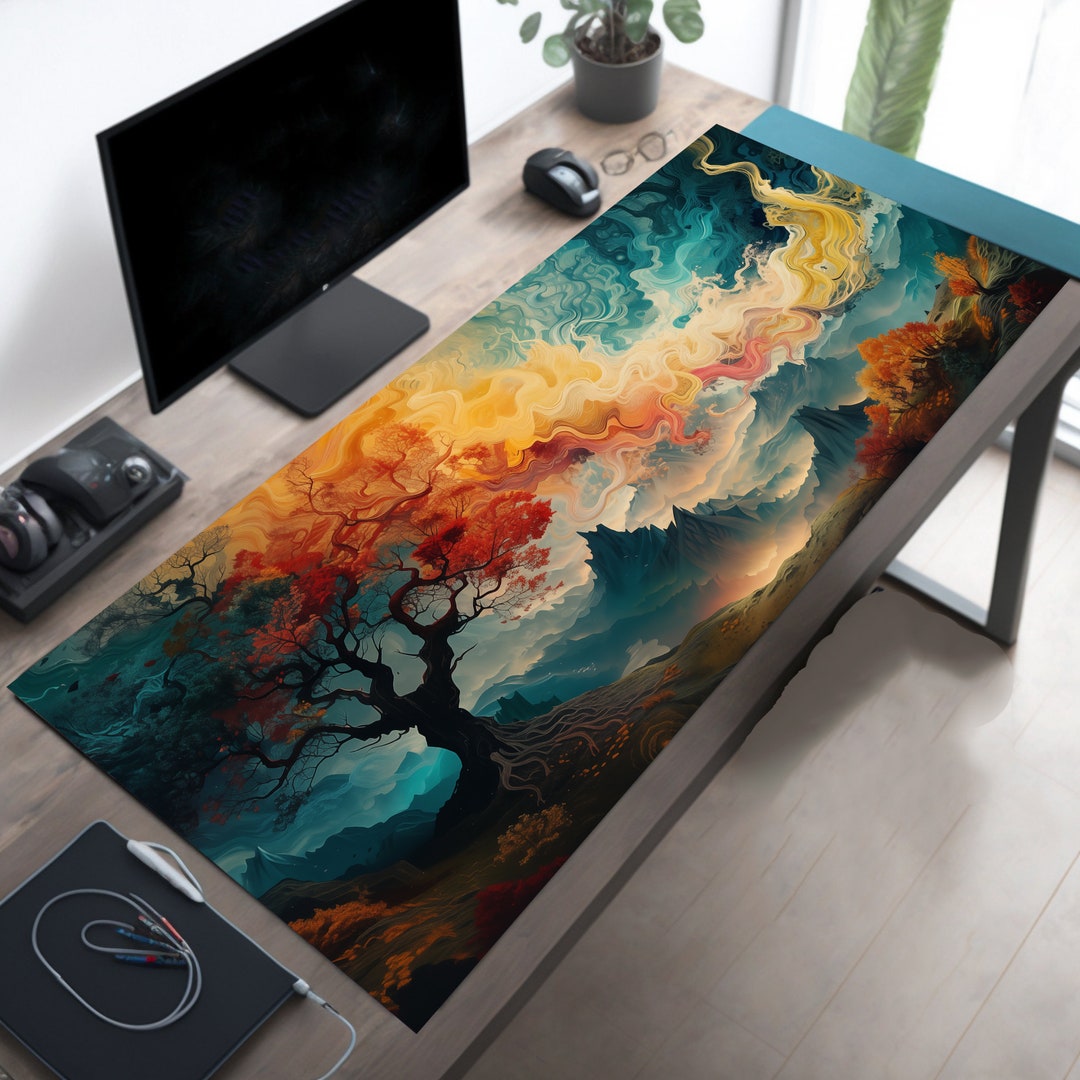 Aesthetic Desk Mat, Artful Desk Decor, Art Desk Pad, Cute Mouse Pad ...