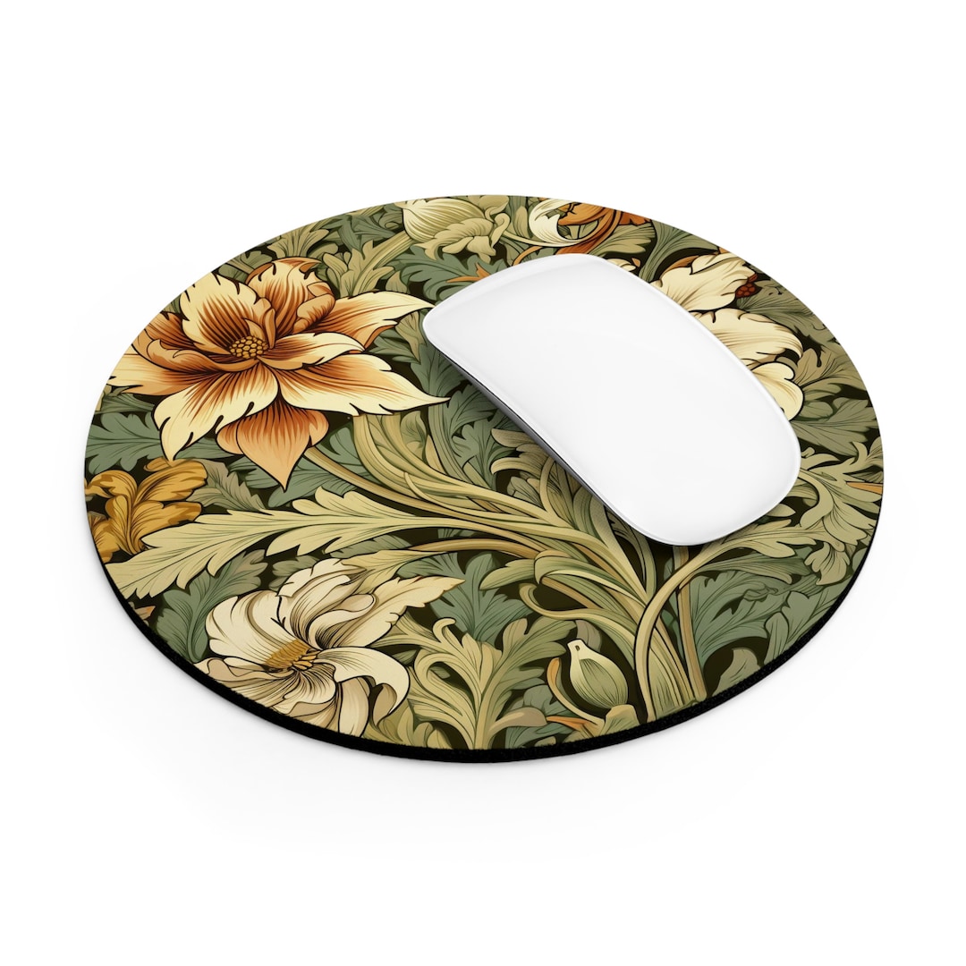 William Morris Inspired Floral Small Mousepad, Small Mouse Pad, 8 ...