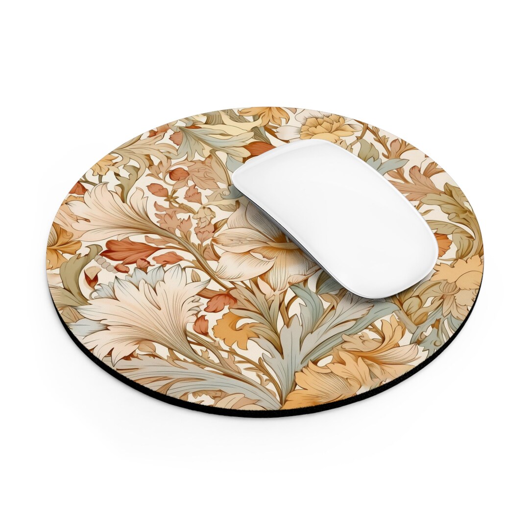 Aesthetic Floral Small Mousepad, Small Mouse Pad, 8" Round Mouse Pad ...