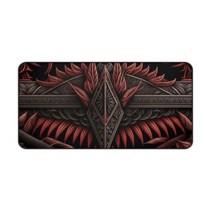 Gothic Abstract Mousepad Dark Red and Black, Large Gaming Desk Mat ...