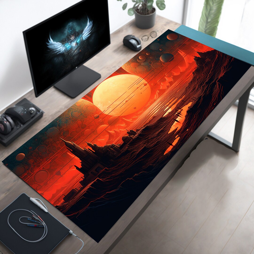 Fantasy Desk Mat, Fantasy Landscape Deskmat, Gaming Mousepad XL ...