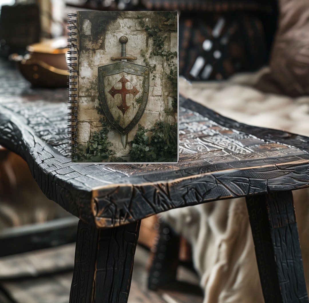 Ruled Lined Notebook - Medieval Knights Shield and Sword Art - Medieval ...