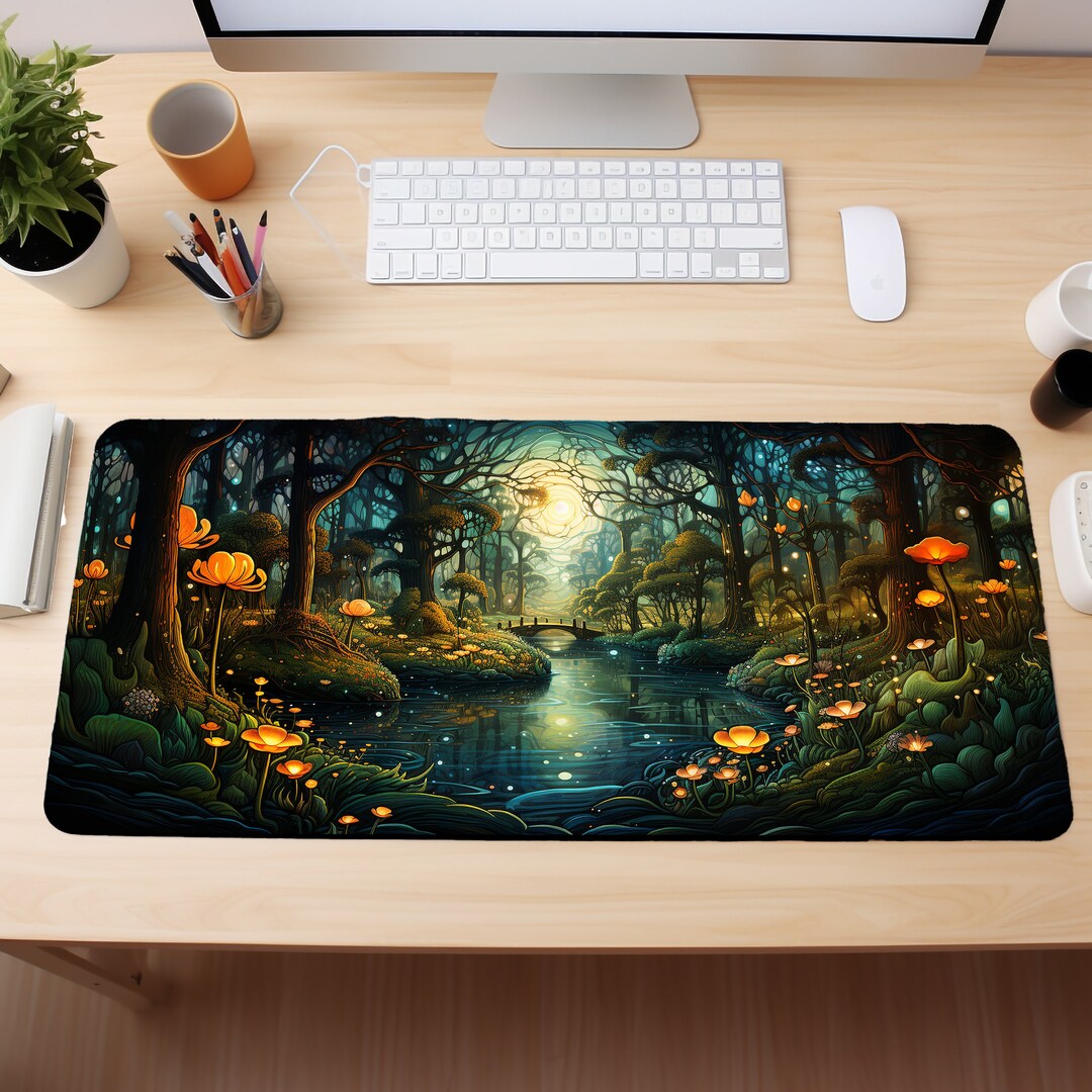 Forest Enchantment Desk Pad, Relax Your Mind With Nature Desk Mat XXL ...