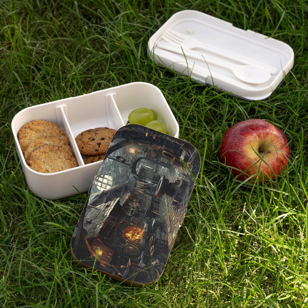 Bento Box for Gamer Son - Medieval Blacksmith Shop Art - Bento Box Set ...