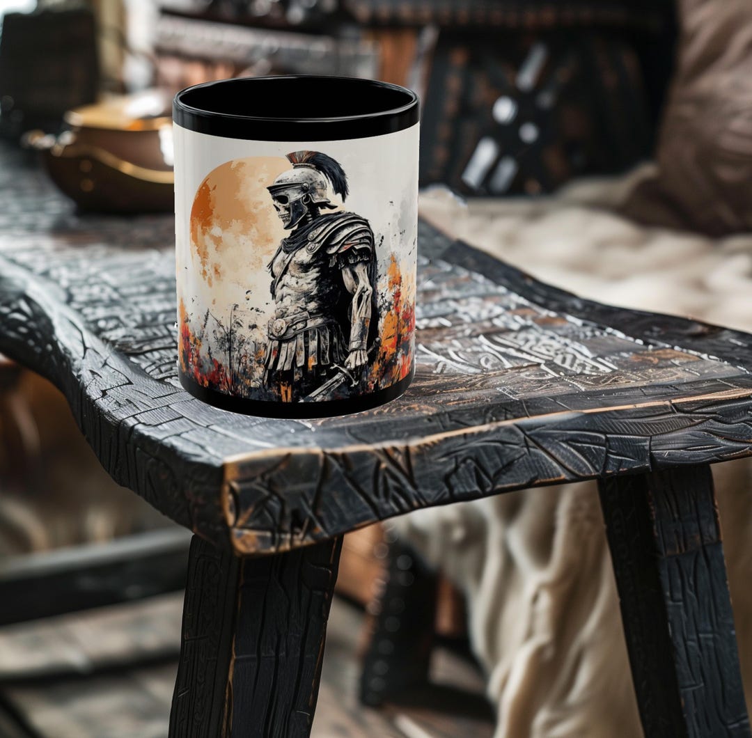 Fantasy Skeletal Roman Centurion Warrior Mug - Roman Fantasy Mug - TCG ...