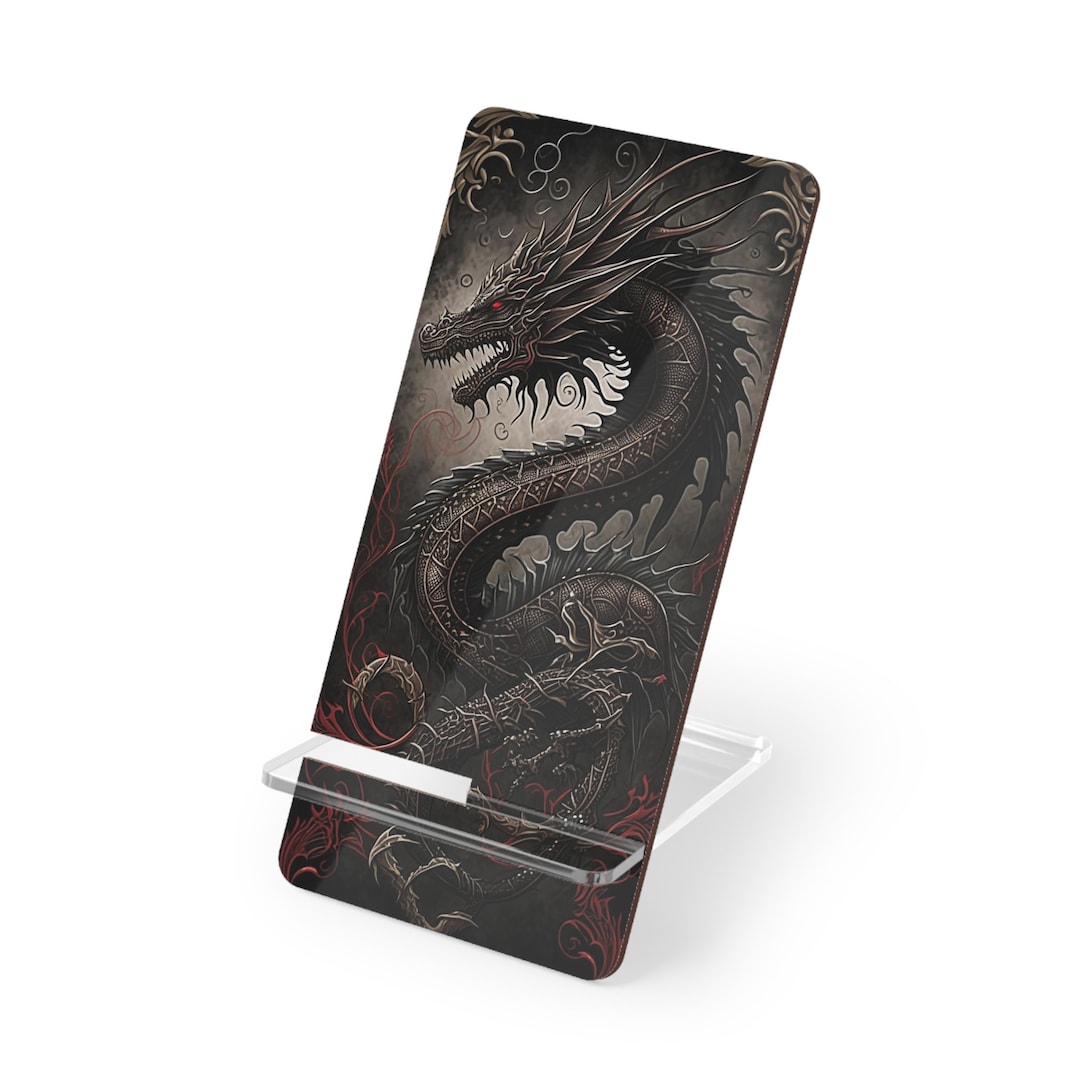 Fantasy Gothic Dragon Phone Stand, iPhone Display Stand, Phone Desk ...