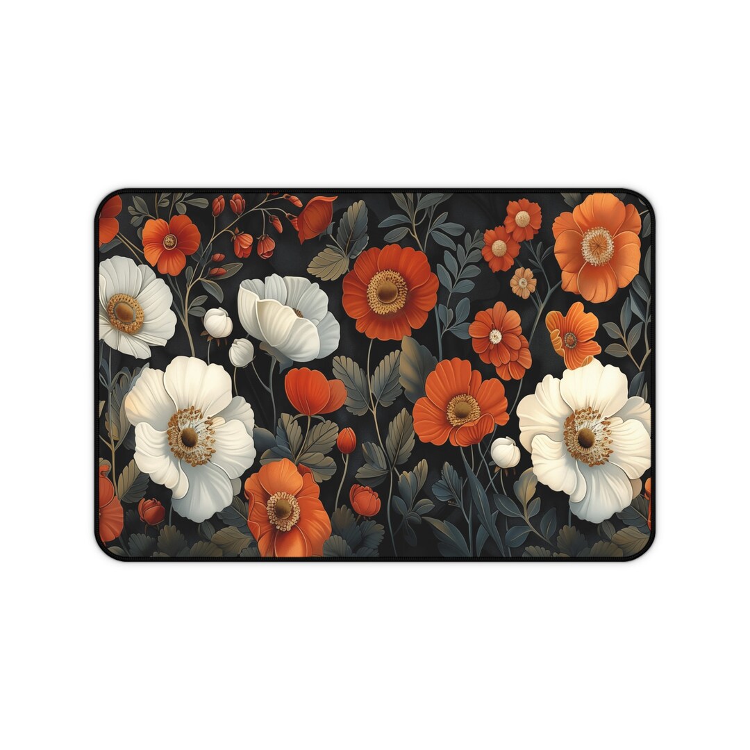 Cute Beauty Mat - Art Nouveau Flowers Makeup Mat - Vanity Table Mat ...