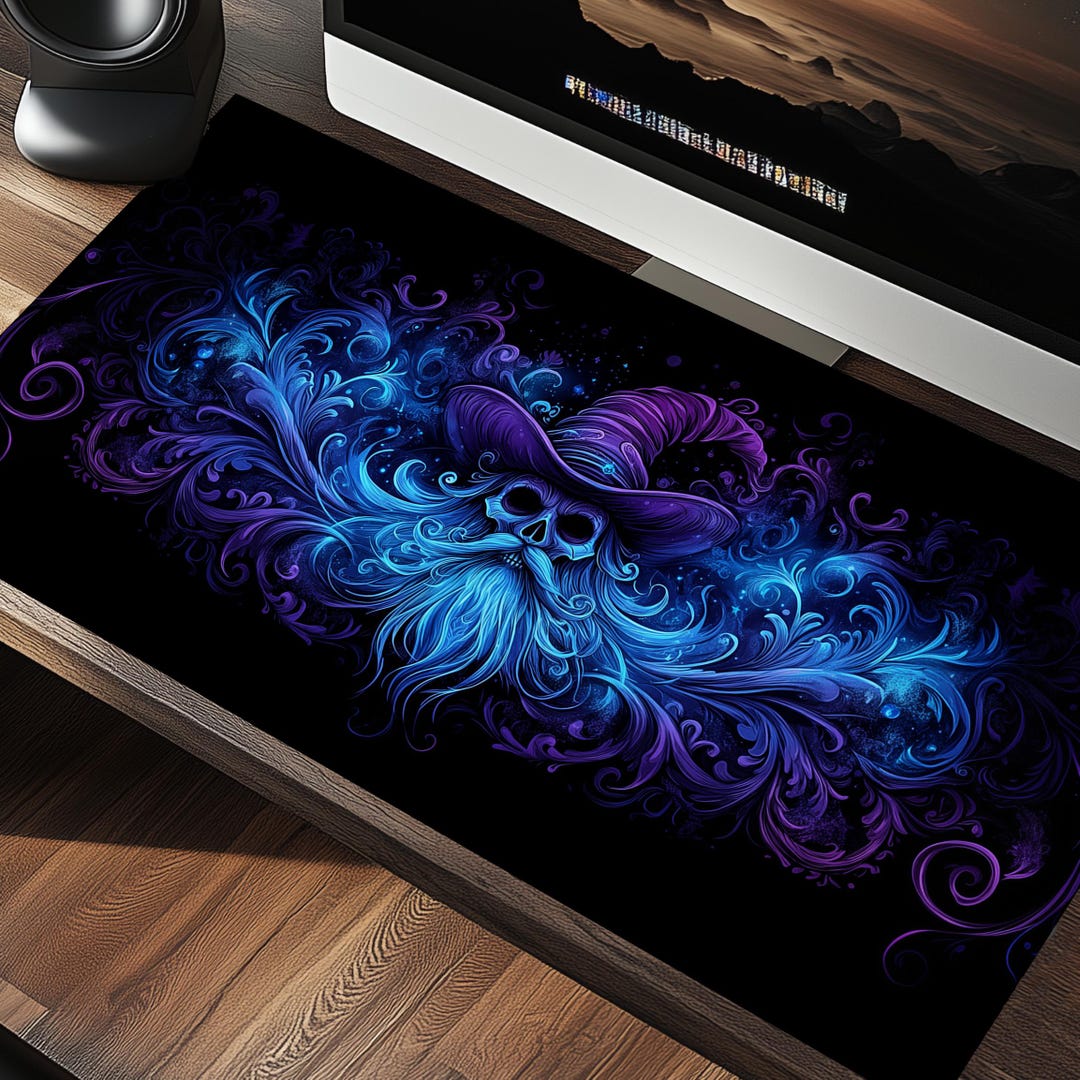 Dead Wizards Curse - Fantasy Wizard Playmat TCG - Magical Gaming Desk ...