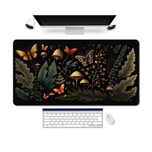 Dark Cottagecore Mousepad Dark Mouse Pad Cottagecore Desk Mat Nature ...