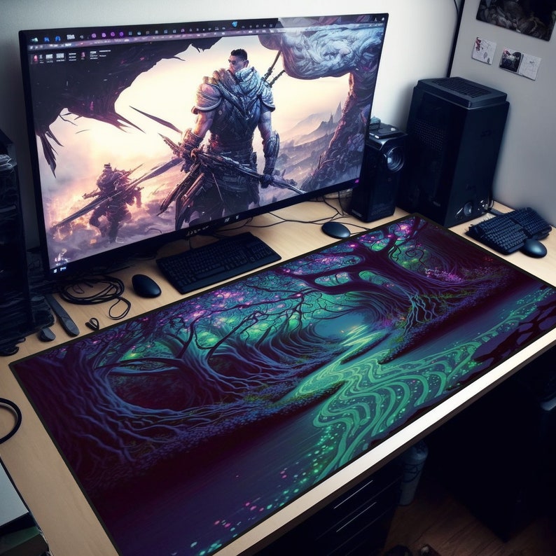 Enchanted Forest Gaming Mouse Pad Cute Mousepad Aesthetic Desk - Etsy
