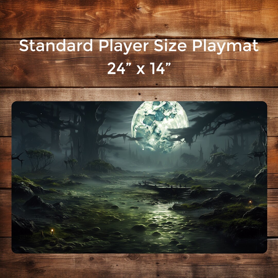 Moonlit Murklands - 24"x14" Custom Table Top Gaming Playmat , Playmat ...