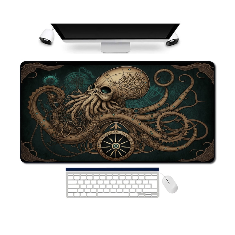 Pirate Kraken Decor Pirate Desk Mat Kraken Desk Pad Pirate - Etsy