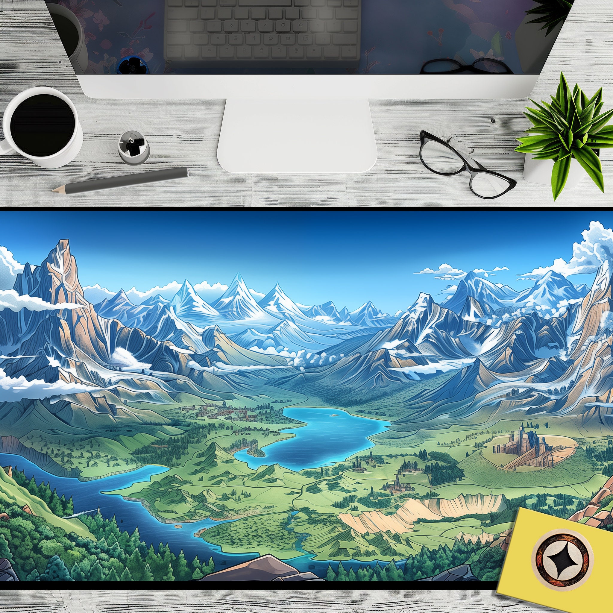 Adventure Gamer Desk Mat Mousepad XL, Oversized Mouse Pad, Gaming Desk ...