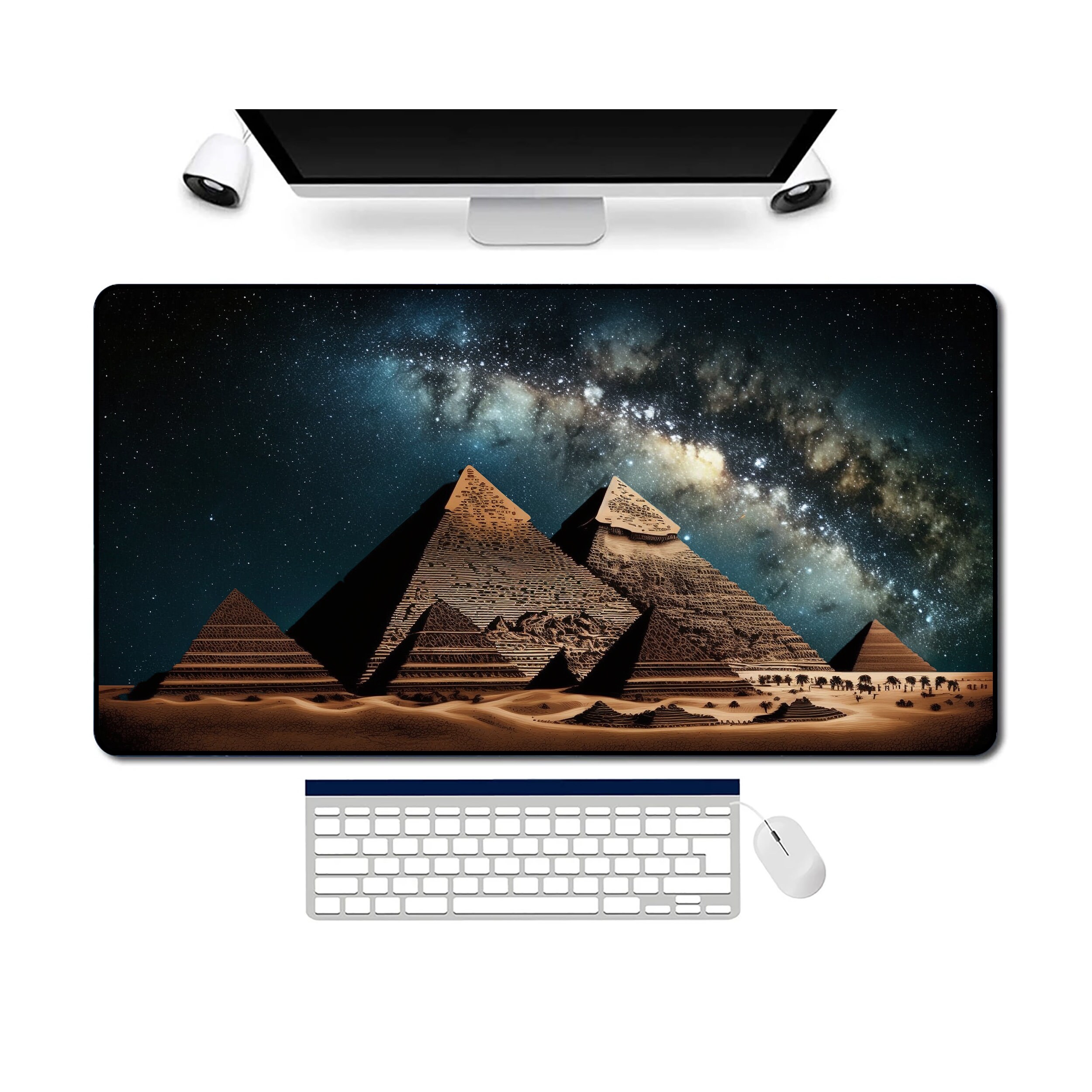 Giza Pyramids, Gaming Desk Mat, Egypt Desk Pad, Pyramid Mousepad ...