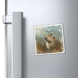Capybara Magnets - 6 to Choose From - Capybara Art, Cute Woodland ...