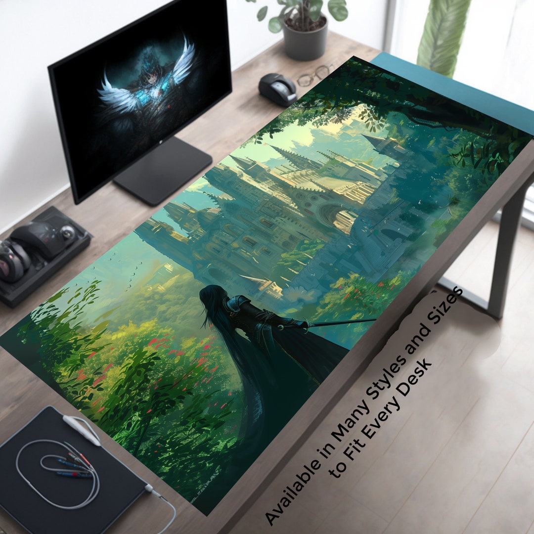 Adventure and Questing Gaming Playmat , Fantasy Mouse Pad, Gamer Desk ...