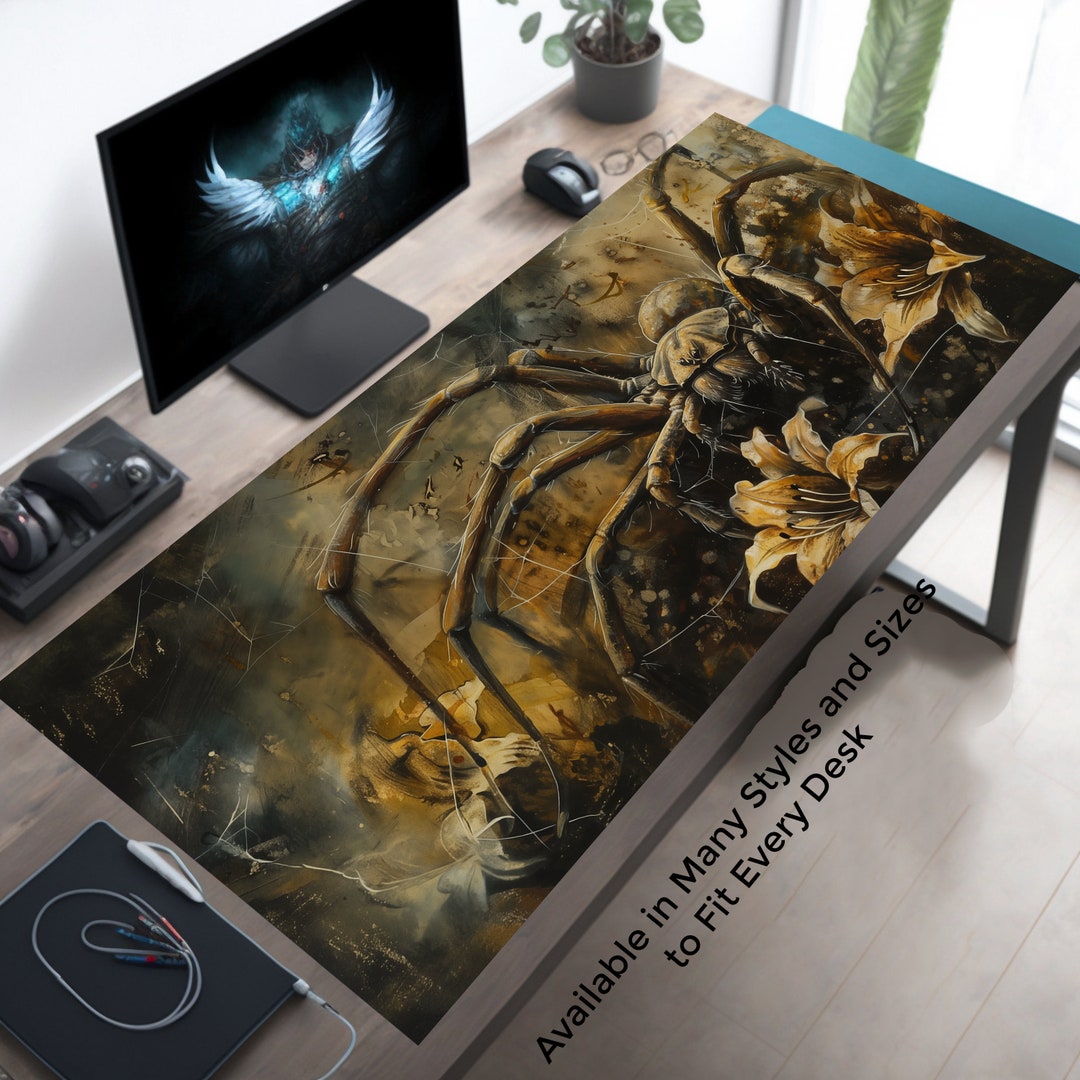 Fantasy Gothic Spider Keyboard Rug, Oversized Laptop Mat, Gaming ...