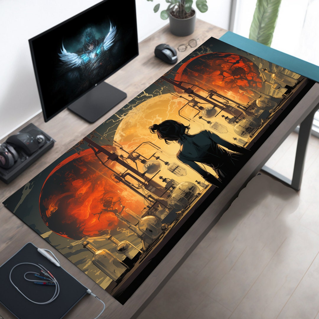 Mad Scientist Desk Mat, Gaming Desk Pad, Crazy Science Mouse Pad ...