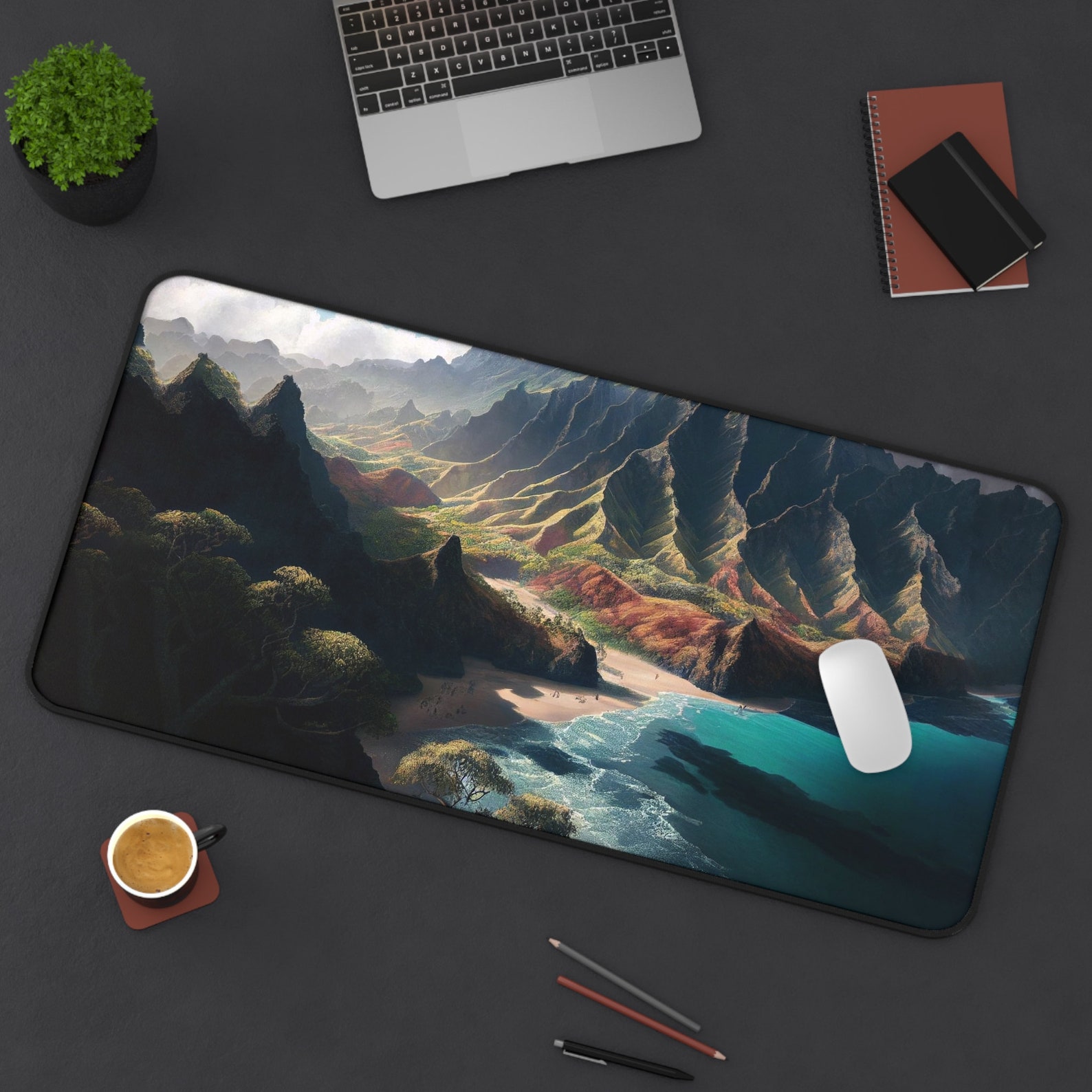 Hawaiian Beauty Desk Mat Cute Hawaii XL Mouse Pad Large Desk - Etsy