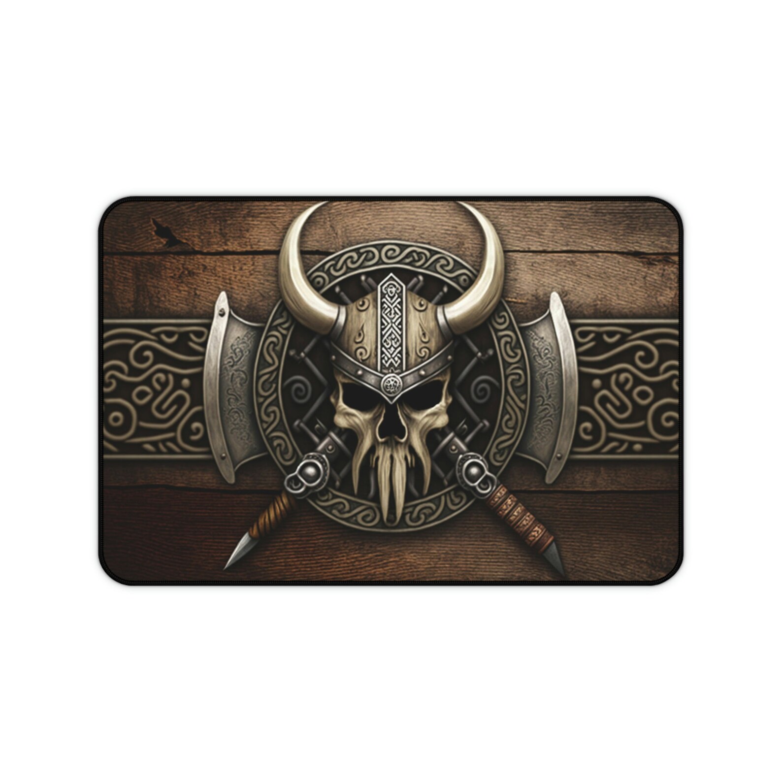 Viking Skull Deskmat Viking Deskpad Skull Desk Mat Viking Desk Pad ...