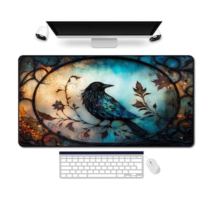 Gothic Raven Mat, Oversized Mousepad, Extended Mouse Pad, Extra Large ...