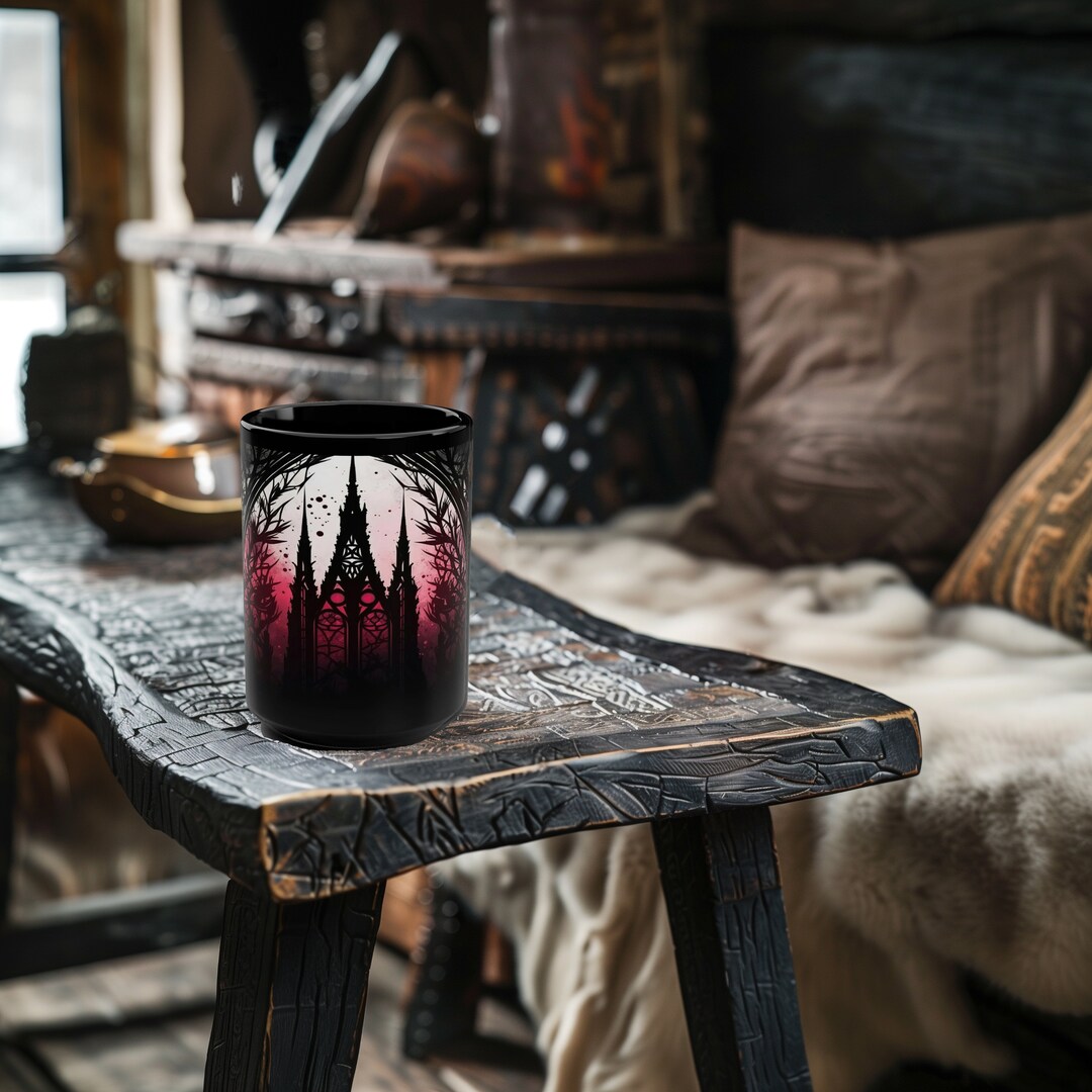 Aesthetic Goth Coffee Mug, 15oz, Gothic Coffee Mug, Horror Coffee Mug ...