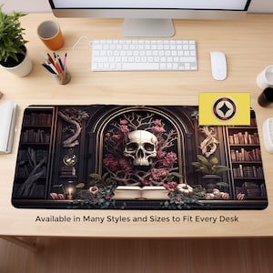 Extra Large Mousepad, Dark Academia Library Writing Desk, Gothic Mouse ...