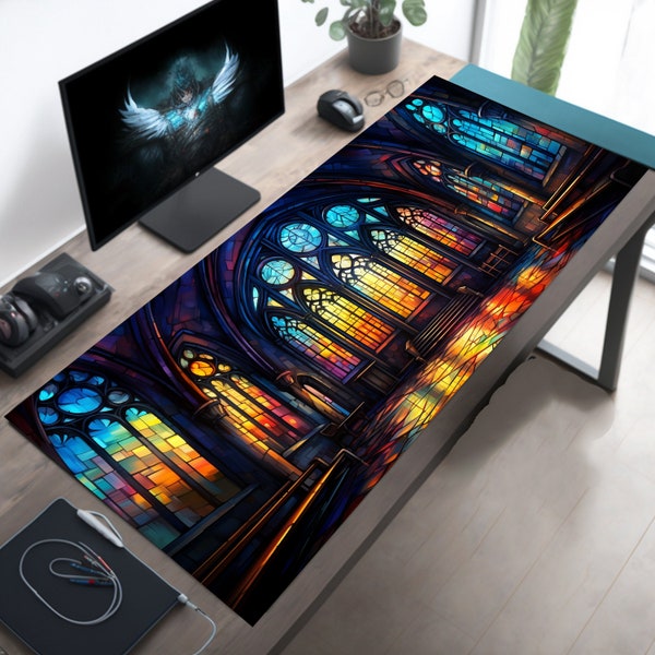 Stained Glass Desk Mat - Etsy
